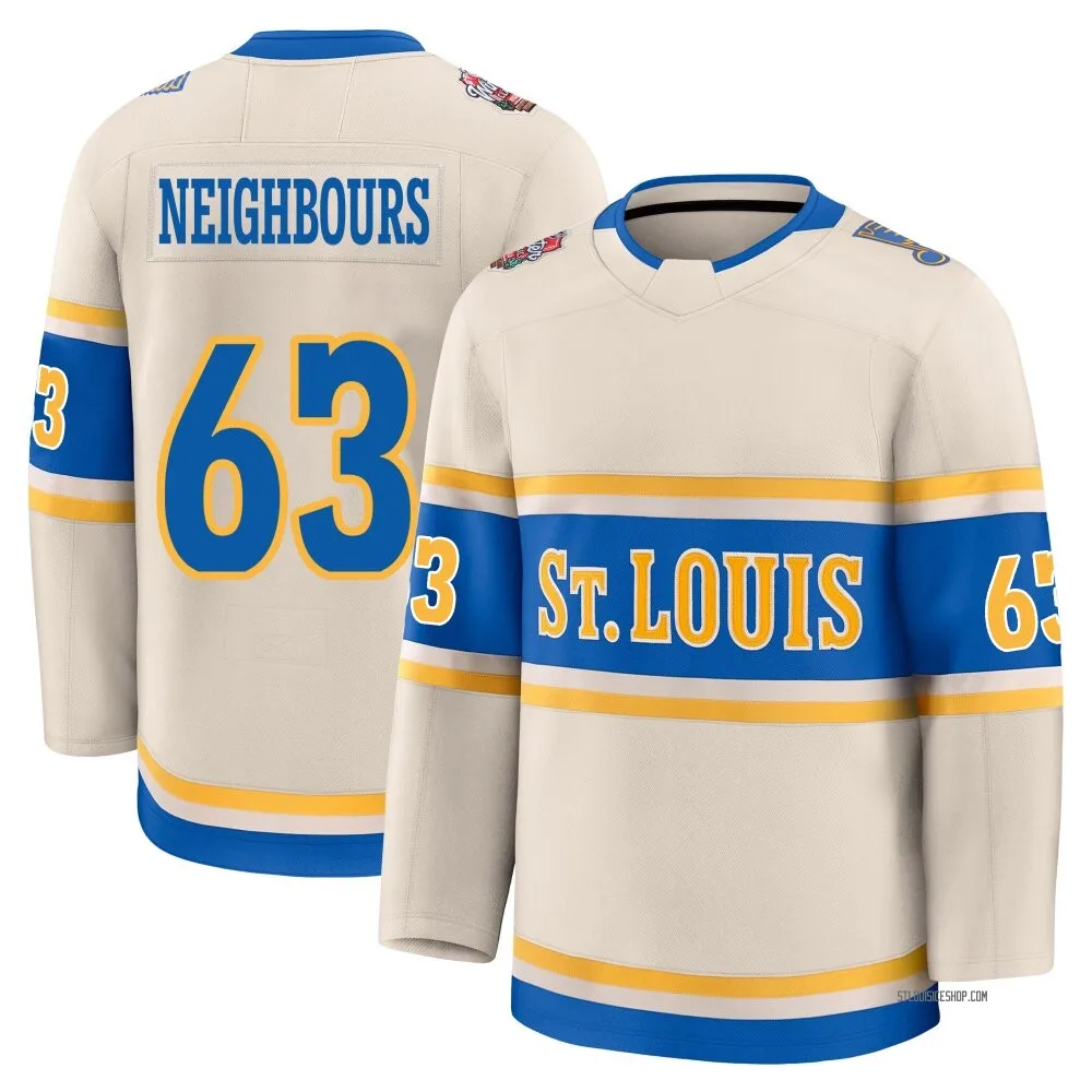 Premium Jake Neighbours Cream St. Louis Blues 2025 Winter Classic ...